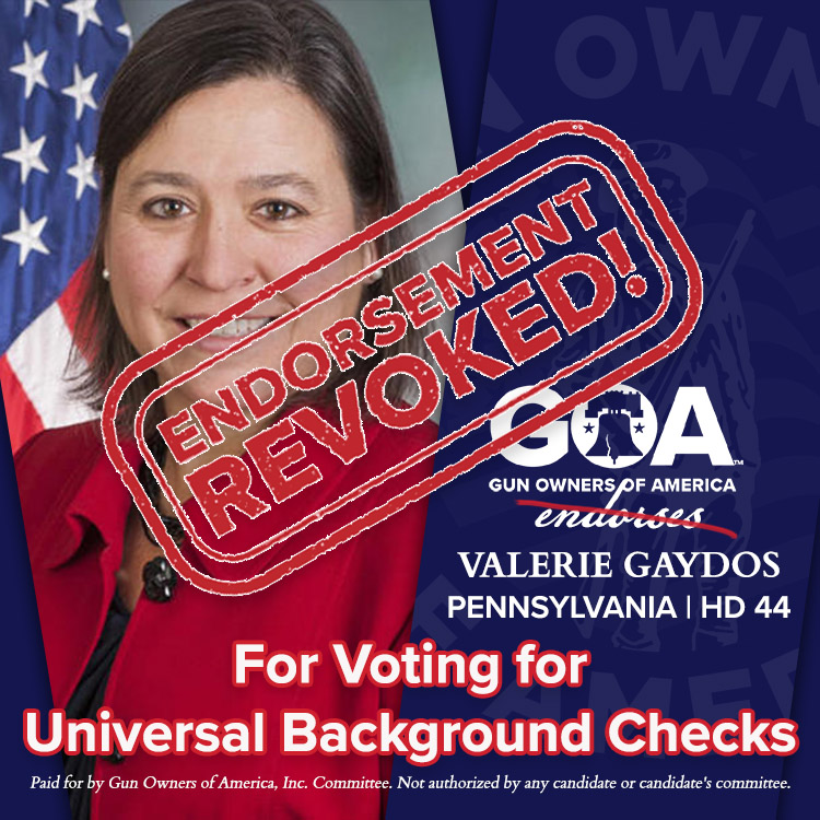 PA: Rep. Valerie Gaydos Betrays Gun Owners | GOA
